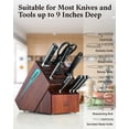 Cooks Standard Acacia wood Knife Block Holder without Knives, 25 Slot X ...