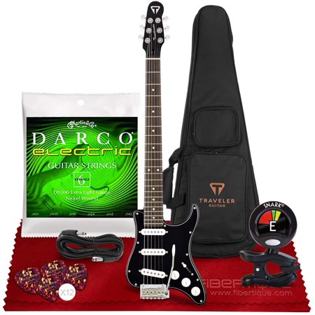 Traveler Guitar Travelcaster Deluxe Solidbody Electric Guitar (Black ...