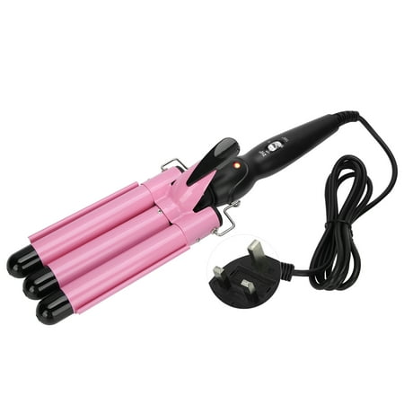 Spptty Electric Hair Waver,3 Barrel Curling Iron Wand Adjustable Hair Curler Waver Crimper Hair ...