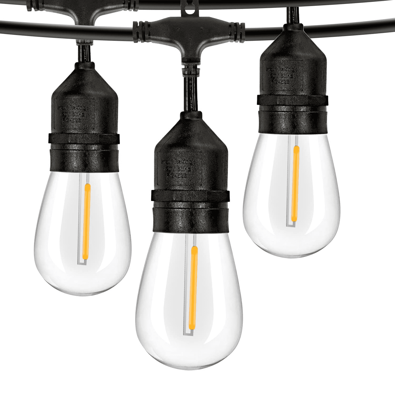 Simzone S14 Led Outdoor String Lights, 96FT Patio Lights with Dimmable ...