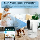 Amorom Indoor Camera for Home Security, 360° Baby Monitor with Motion ...