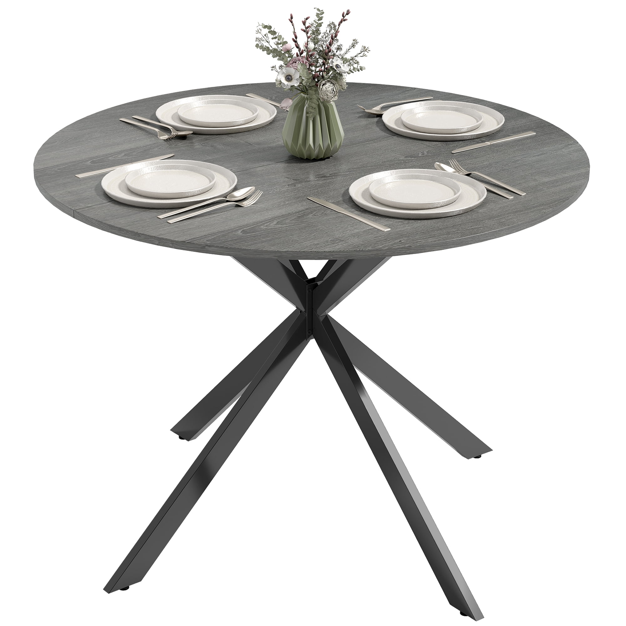 Click here for Homcom 40 Round Dining Table For 4 Kitchen Table W... prices