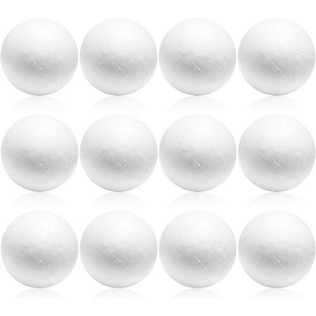 Foam Balls,12 Pack Foam Ball Smooth Polystyrene Foam Balls Styrofoam ...