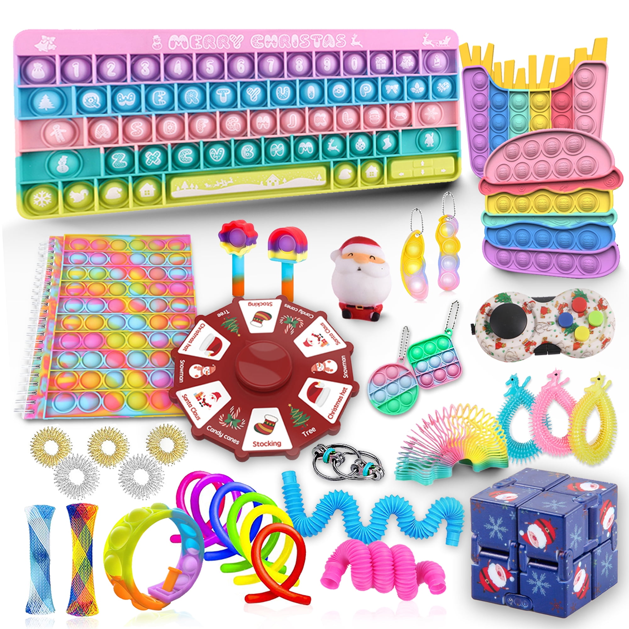 Fortune 35Pcs Christmas Fidget Pack Fidget Toy Anti-Anxiety Toys ...