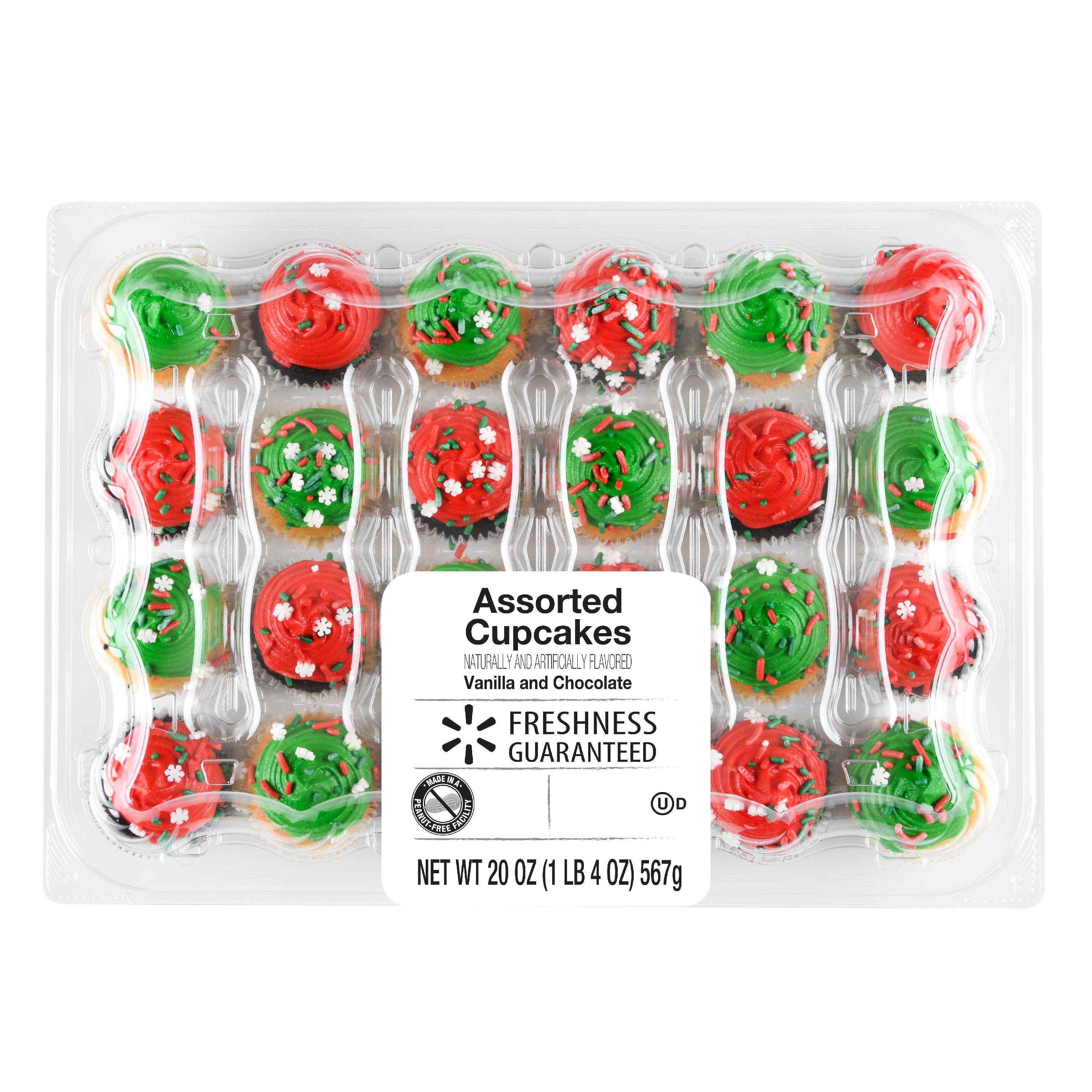 The Bakery Vanilla Cupcakes And Chocolate Cupcakes 24 Count Walmart