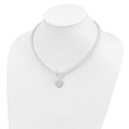 Sterling Silver Engraveable Heart Disc on Fancy Link Toggle 18in ...