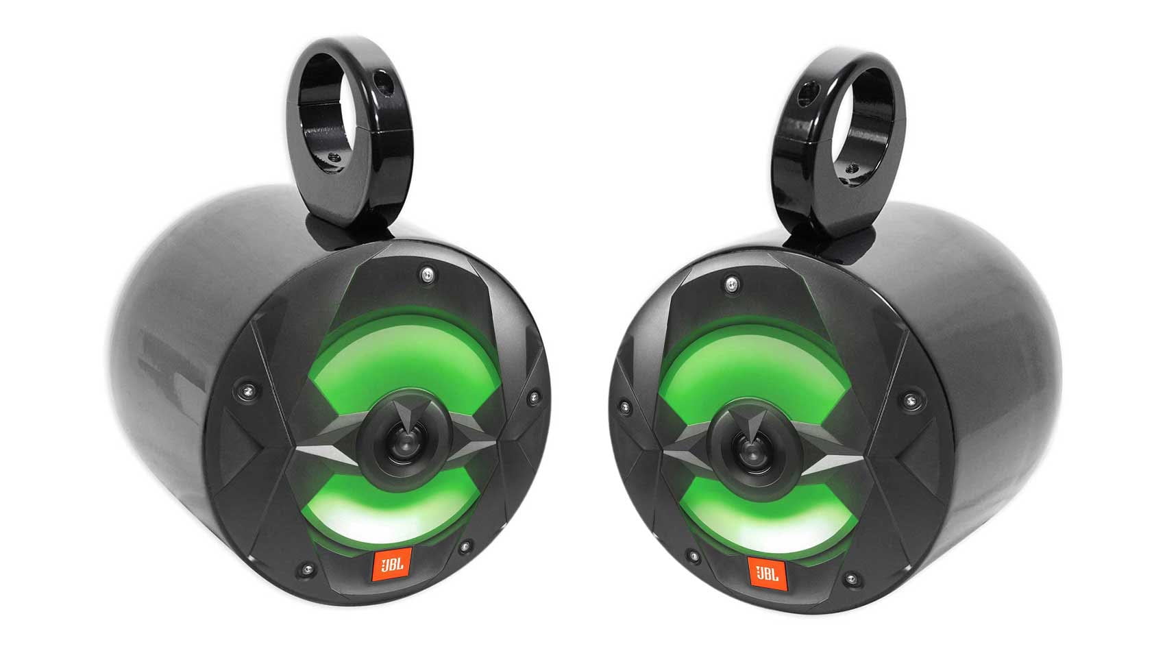 (2) JBL MS8LB 450 Watt 8" Black LED Marine Wakeboard Tower Boat ...