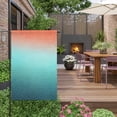 Aqua Orange Mosaic House Flag 28 x 40 Inches, Minimalist Abstract ...