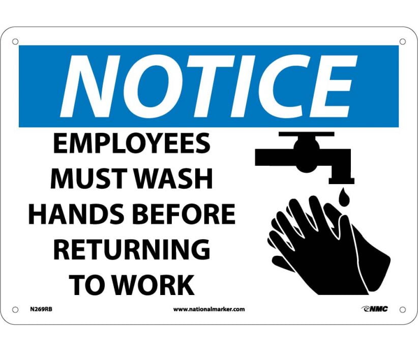 NOTICE EMPLOYEES MUST WASH HANDS SIGN - Walmart.com