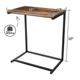 Hommpa Dining Table C-Shape Metal Kitchen Table, Brown - Walmart.com