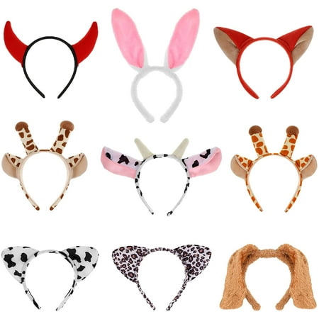 Jungle Animal Headband Zoo Animals Plush Hair Band Cartoon Ears Hair ...