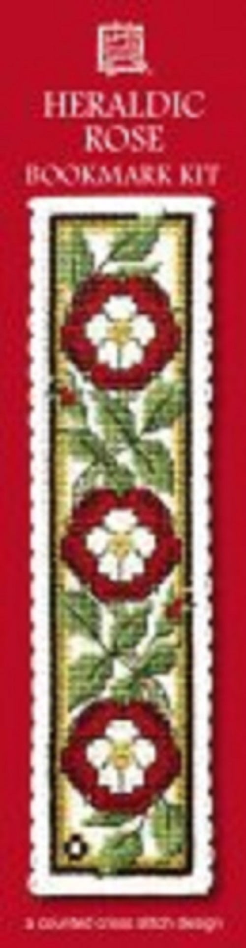 Textile Heritage Heraldic Rose Counted Cross Stitch Bookmark Kit ...