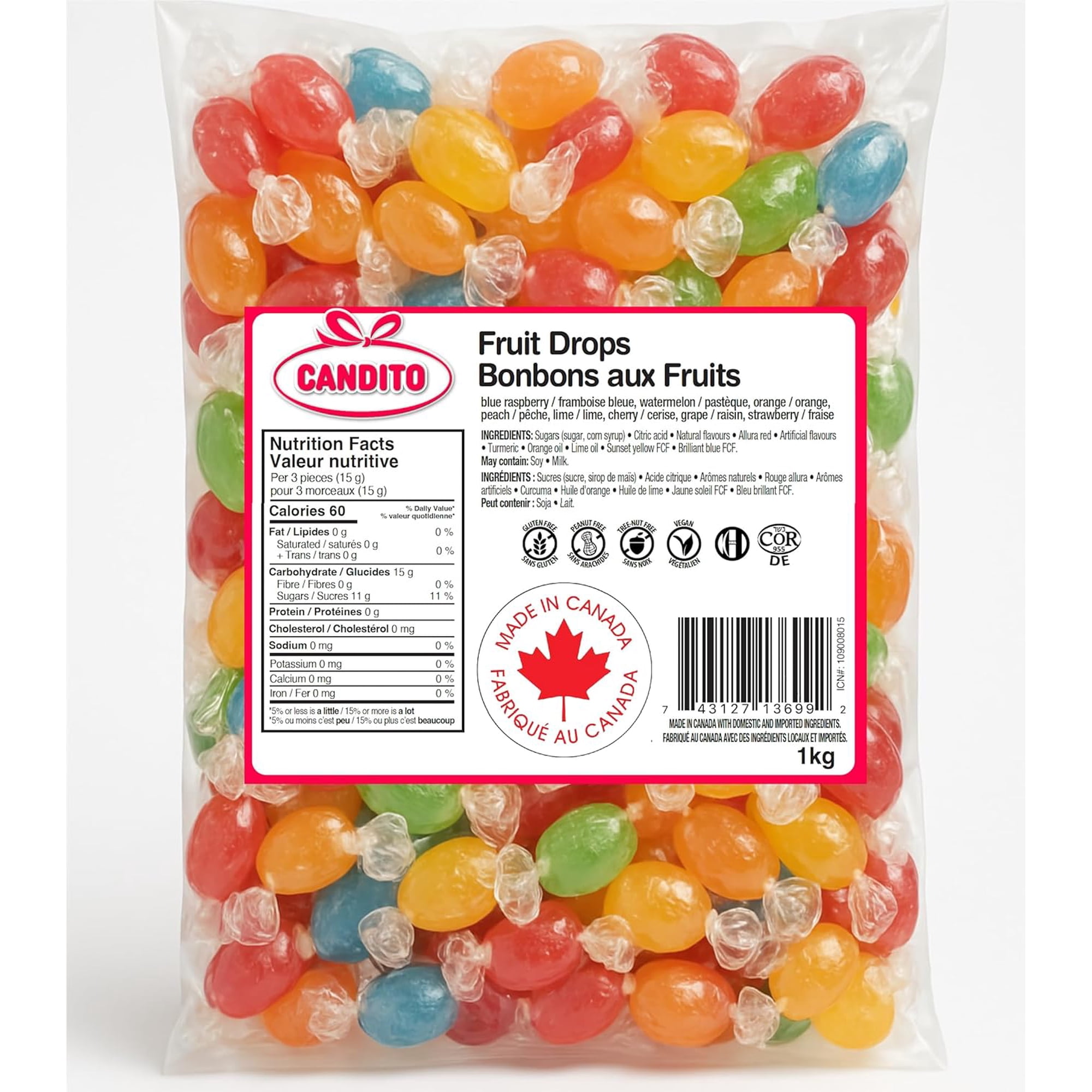 Click here for Candito Fruit Drops 1 Kg - Bulk Clean Candy - Pean... prices