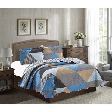 Suzy 3pc Reversible Quilt Set Rust - Queen Size - Walmart.com