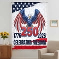 250 Year American Anniversary Flag Sheer Curtains 84 Inches Long for ...