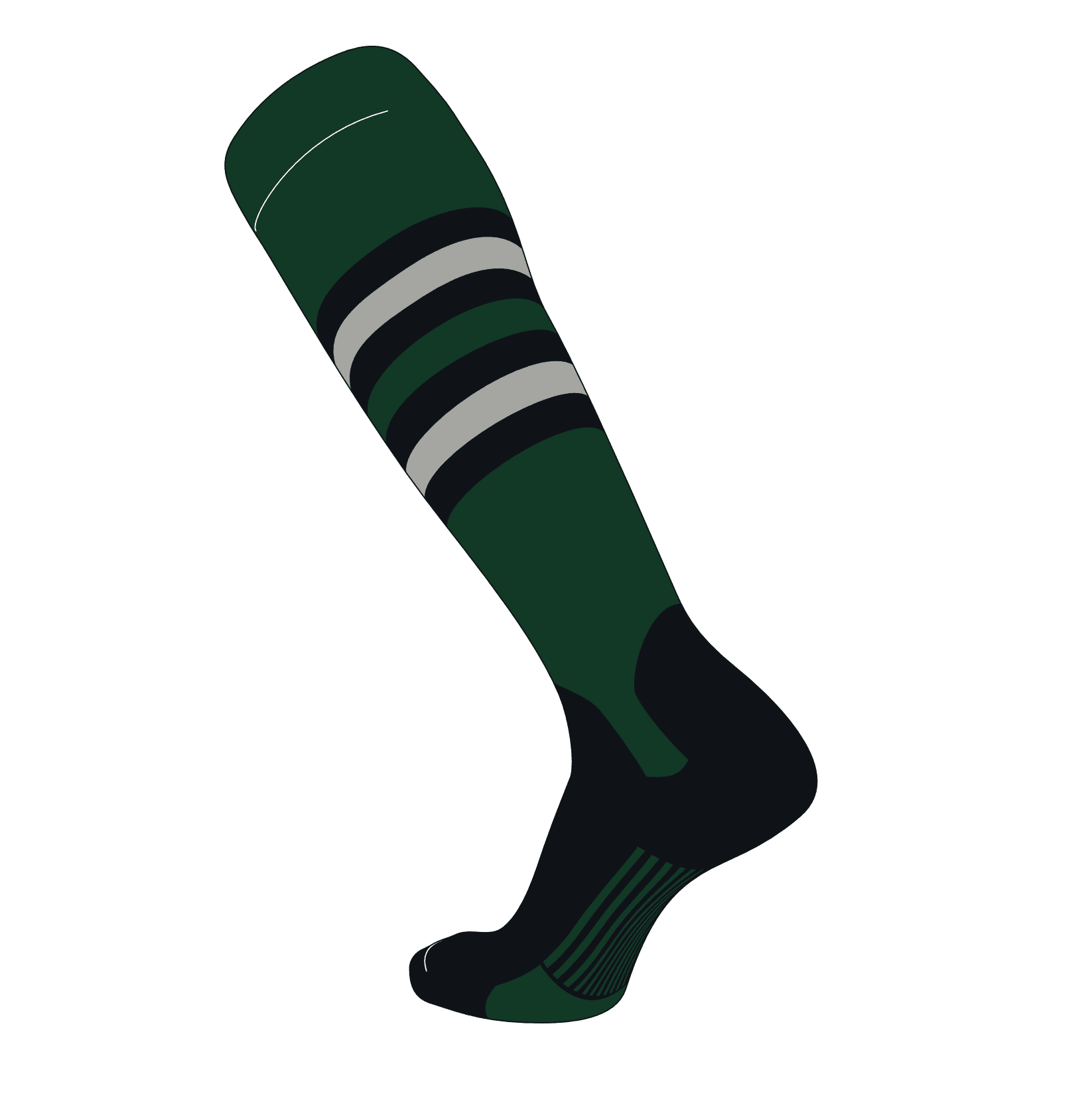 Tck Tck Elite Baseball Knee High Stirrup Socks I 5in Dk Green