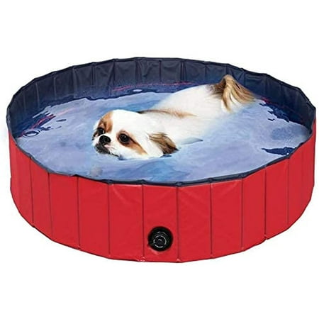 Foldable Dog Swimming Pool, Dog Paddling Pool,PVC Kiddie Pet Bathing ...