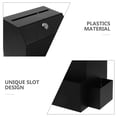 Luxshiny Lockable Black Suggestion Box with Slot for Voting Donation ...
