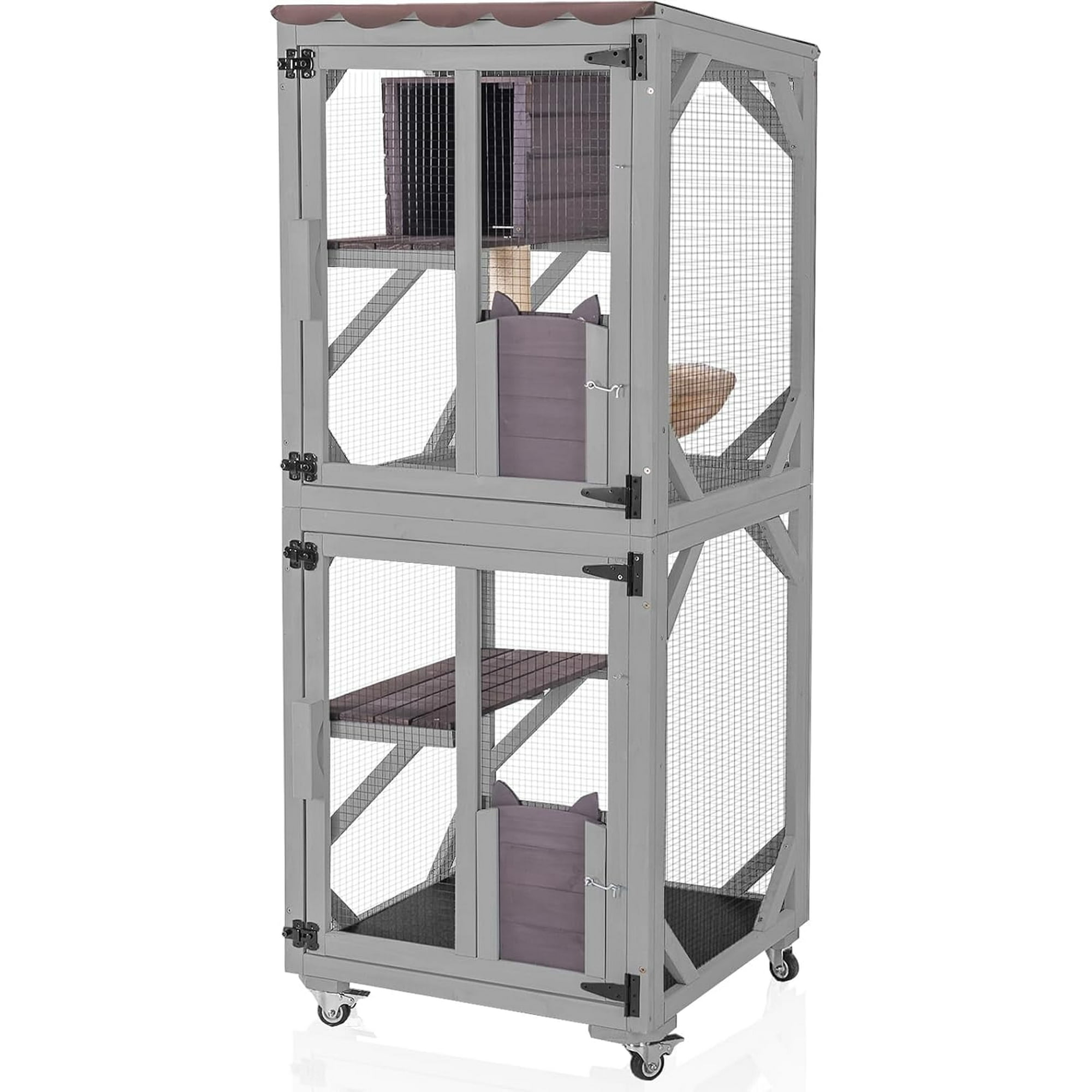 Click here for Aivituvin Cat Catio Outdoor Cat House Movable Larg... prices