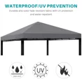 CJC Gazebo Canopy Top Replacement 10'x10' Waterproof Outdoor Canopy ...