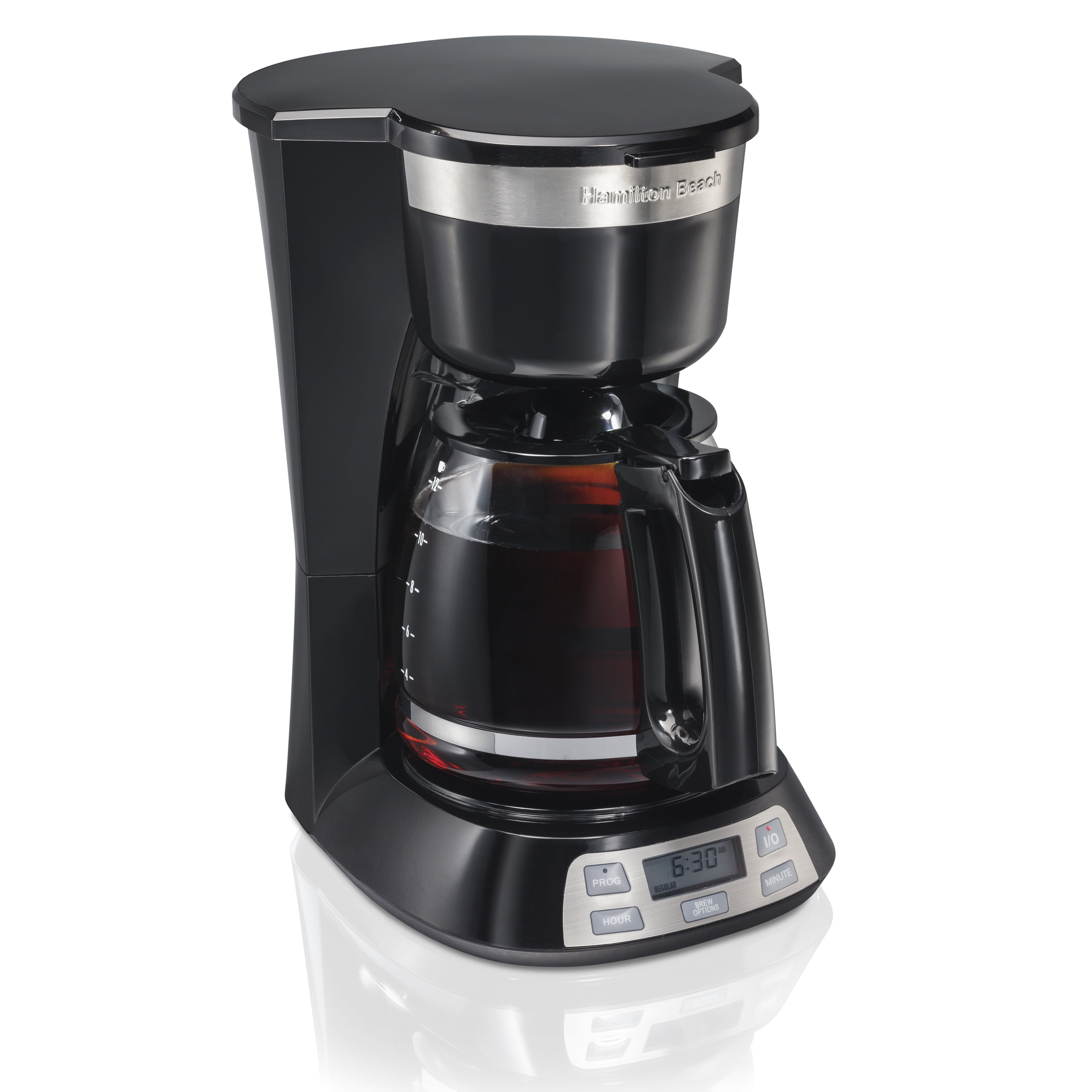 Hamilton Beach Programmable Coffee Maker, 12 Cups, Stainless Steel ...
