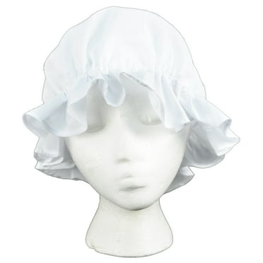 Authentic White Linen Amish Coif Bonnet Hood, Pilgrim Costume Accessory ...