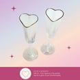 Paris Hilton 2 Piece Heart-Shaped Champagne Flute Set, 5.5 oz / 162 ml ...