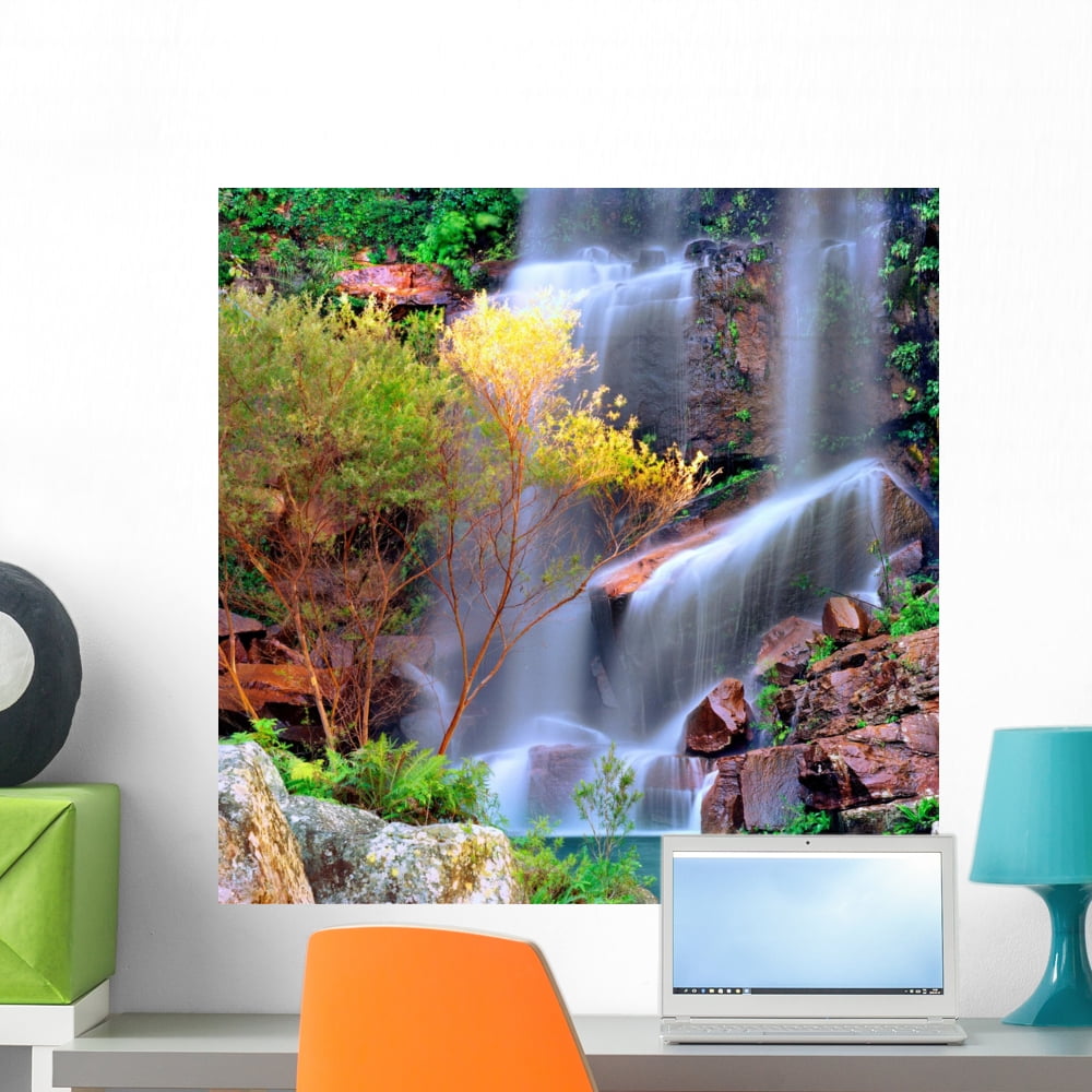 Waterfall Wall Mural by Wallmonkeys Peel and Stick Graphic (24 in W x ...