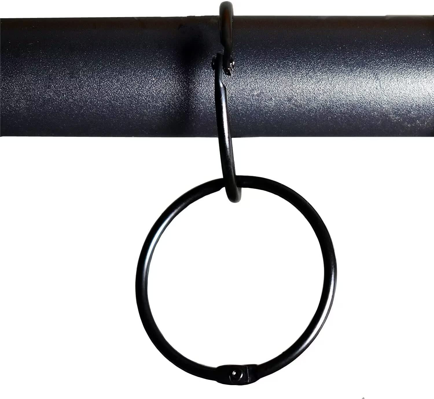 Black Shower Curtain Rings 2 inch (12 Pack) Metal Round Hooks Ring ...