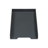JAM Paper AM Paper Stackable Front Loading Letter Tray Letter Size Gray ...