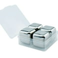 Stainless Steel Ice Cubes Reusable Metal Chilling Stones with Whisky ...