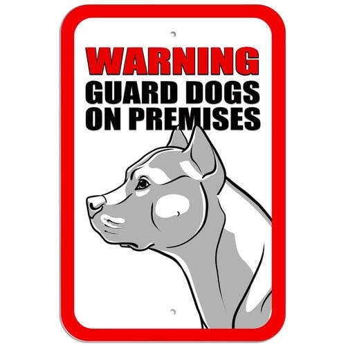 Pitbull Guard Dog Signs
