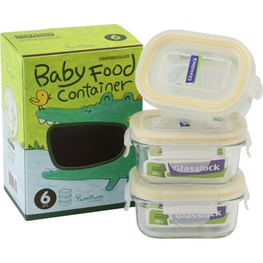 Glasslock Homemade Baby Food BPA Free Glass Storage Containers 18 Piece ...