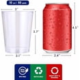 10 oz Clear Disposable Plastic Cups 50 Pack, Clear Plastic Cups ...