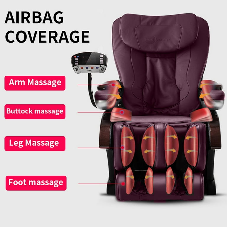 BestMassage Electric Full Body Massage Chair Recliner Heat Stretched Foot Rest