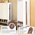 Extra Long 29.5" Wooden Shoe Horn with Magnetic Wall Mount Base for ...