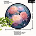 2D Flat, 1pc Vintage Peony Pattern Metal Rotating Wind Chime with ...