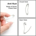 300Pcs Curved Safety Pins Size 1, 1-1/16 inch / 27mm Quilting Basting ...