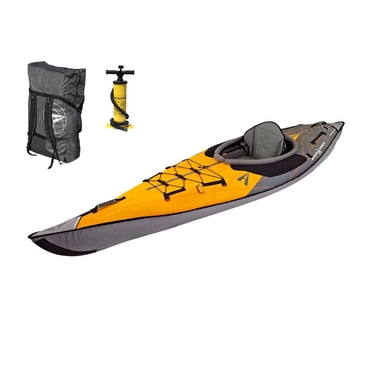 Intex Challenger K1 1-Person Inflatable Sporty Kayak Set with Aluminum ...