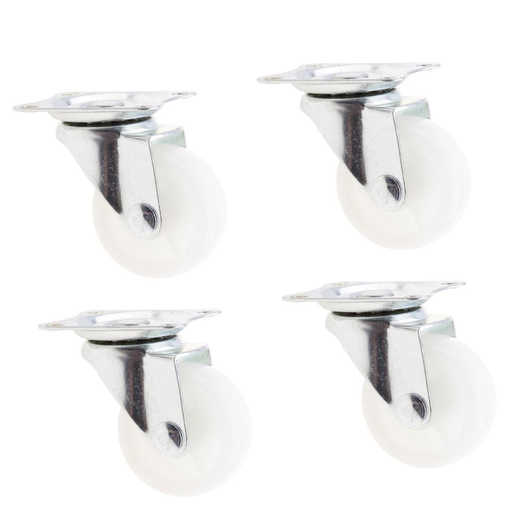 Pack of 4 Swivel Caster Wheels, Casters, Set of 1.5Inch, PP, Heavy Duty ...