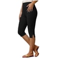 Aboser Yoga Capri Leggings for Women Athletic Gym Fitness Capris Pants ...