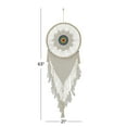 Handmade Intricately Woven Macrame 21" x 63" Dreamcatcher Wall Decor with Beaded Fringe Tassels ...