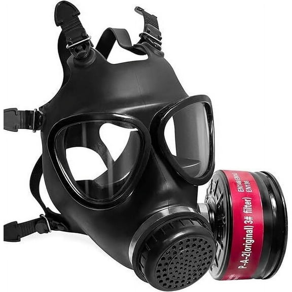 ST-100X Reusable Full Face Gas Mask with Vapor, Particulate Filtration ...