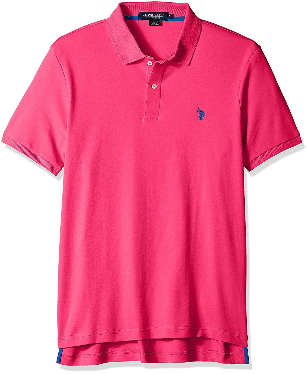 U.S. Polo Assn. Men's Solid Interlock Polo Shirt - Walmart.com