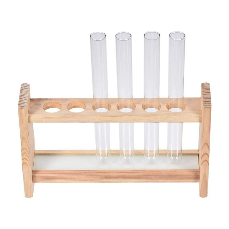 Test Tubes In Wooden Rack