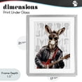 Stupell Industries Performing Musician Donkey Gray Framed Print Under ...