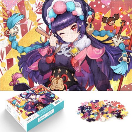 1000 Piece Circular Puzzle Brain Intelligence Challenge Diameter 26.5 inches Genshin Impact ...