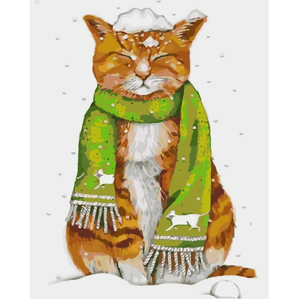 DIY Oil Painting Sleeve Whiskers Cat Felidae Carnivore Fawn Small to ...