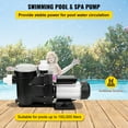 BENTISM 2.5HP In-Ground Swimming Pool Pump Motor, Hi-Rate Strainer ...