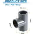 BDKWID-20mm PVC Tee, 6 Pcs 3 Way Elbow Connector Furniture Grade PVC ...